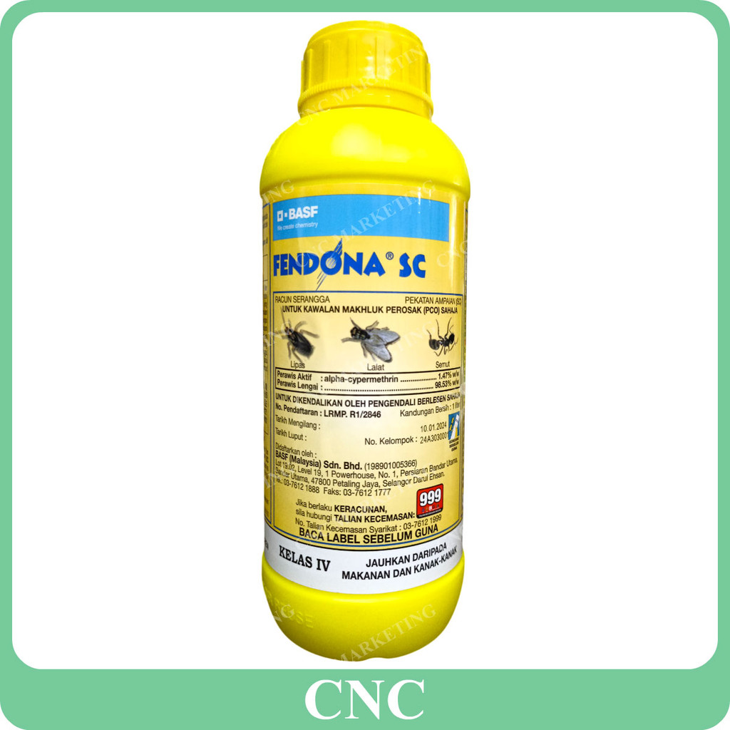 1L Fendona SC BASF Racun Serangga Alpha-Cypermethrin 1.47% Lipas Lalat ...