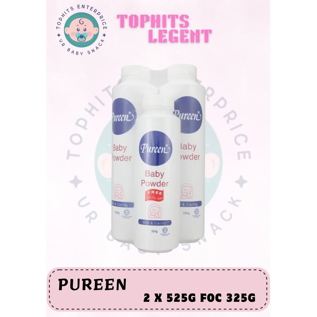 PUREEN Baby Powder (2 x 525 g) [𝗙𝗿𝗲𝗲 𝗕𝗮𝗯𝘆 𝗣𝗼𝘄𝗱𝗲𝗿 𝟯𝟮𝟱 𝗴] | Shopee Malaysia