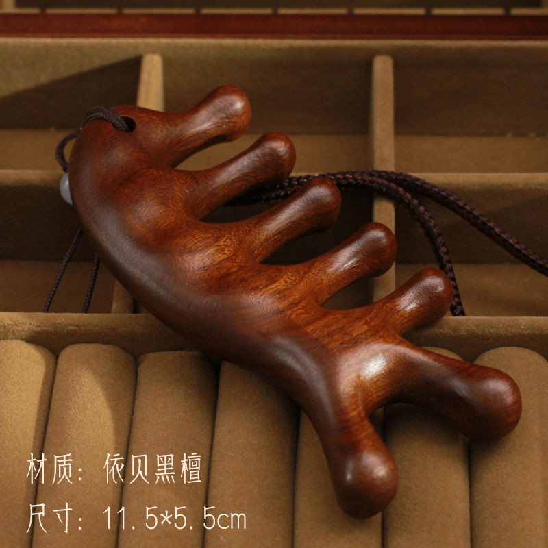 Authentic Sandalwood Dolphin Comb Grate Comb Meridian Comb Massage Comb ...