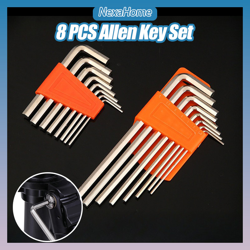 Allen Key Set Extra Long L Shape CRV Steel Industrial Hand Tools ...