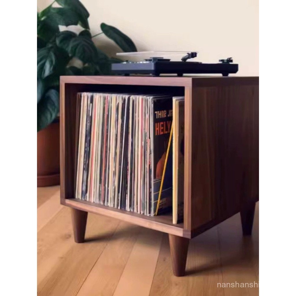 Solid Wood Vertical Vinyl Record Cabinet Simple Living Room Storage ...