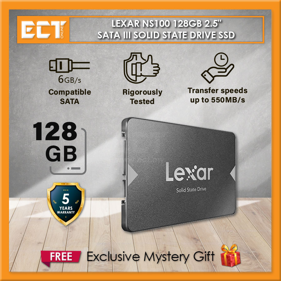 Lexar NS100 128GB / 256GB / 512GB / 1TB / 2TB 2.5" Sata III (6GB/s) Solid State Drive SSD ...