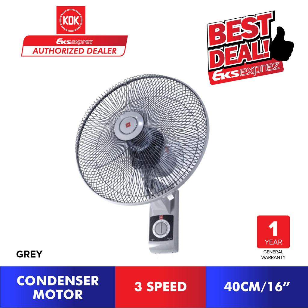 KDK 16''/40cm Wall Fan (Grey) KU408YG | Shopee Malaysia