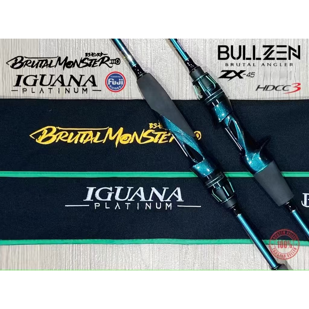 BULLZEN BRUTAL MONSTER IGUANA PLATINUM HDCC3 JIGGING ROD (SPINNING ...