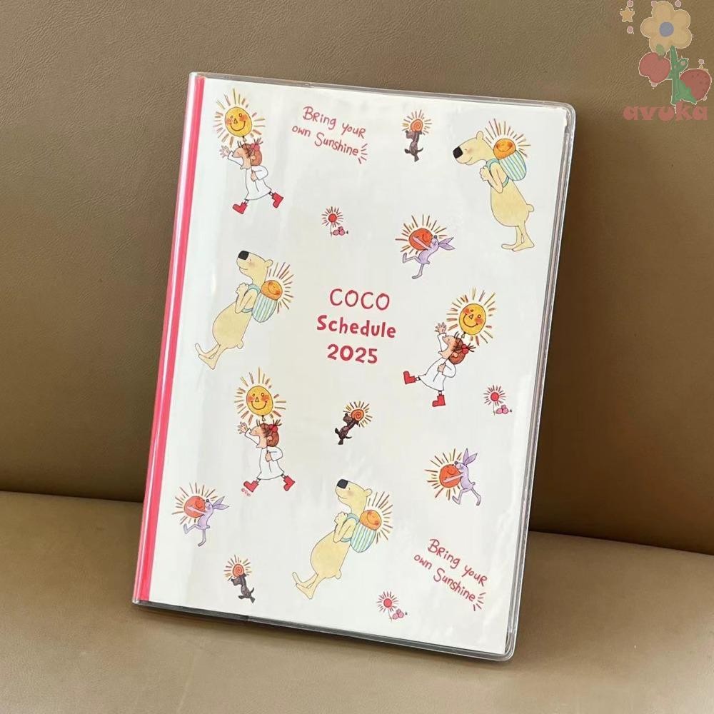 AVUKA Cartoon Coco Schedule Book, With Index Tags Coil 365 Days ...