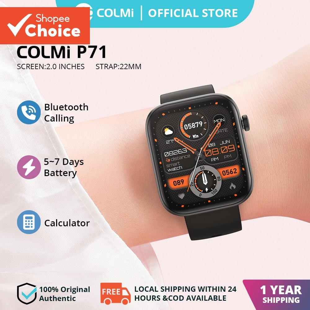 COLMI P71 Smart Watch for Men Blood Pressure IP68 Waterproof Bluetooth ...