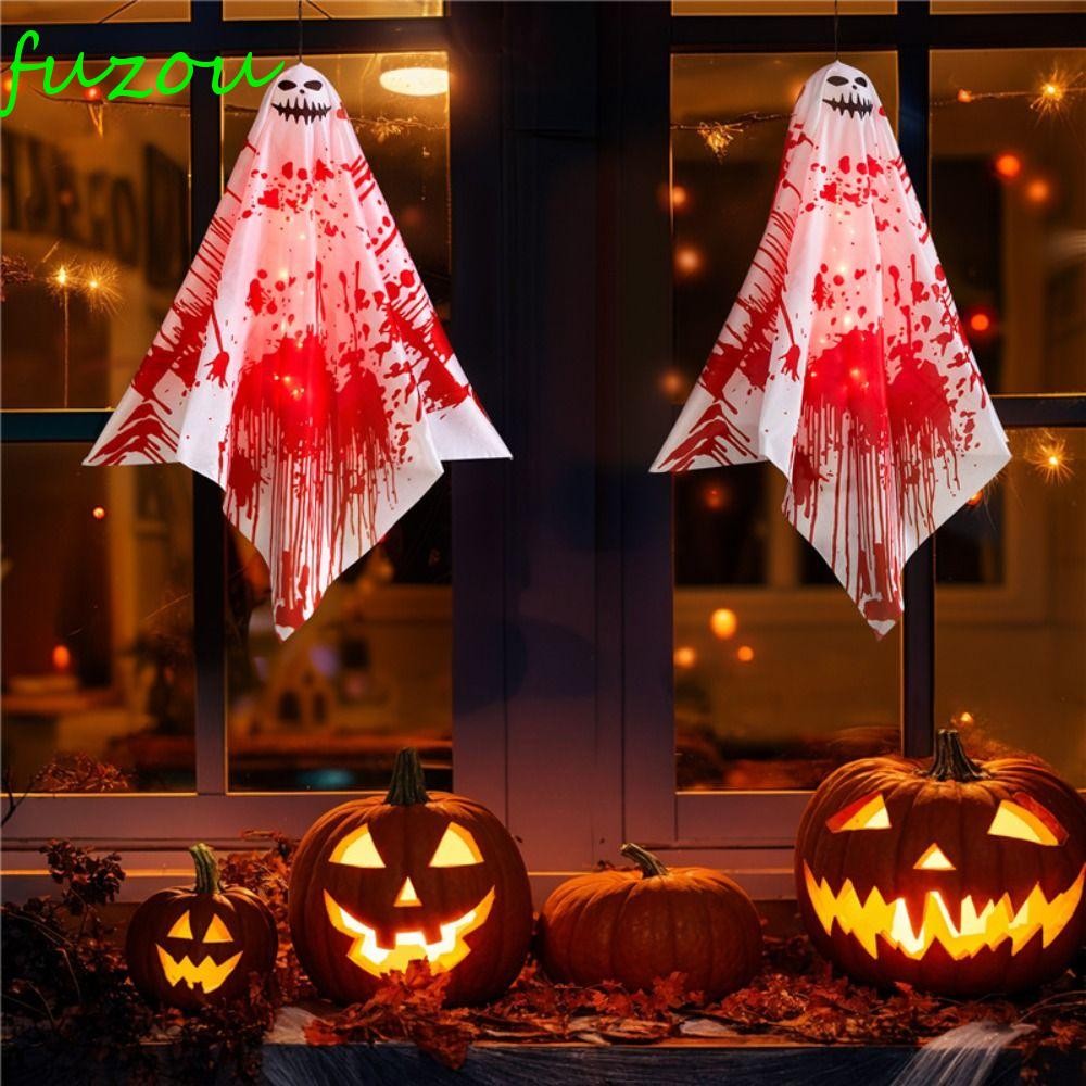 FUZOU Spooky Ghost Light, Funny Realistic Halloween Blood Ghost Lamp ...