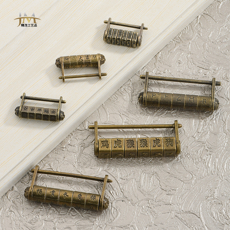 Jingmao Zinc Alloy Lock Antique Text Combination Lock Old-fashioned ...