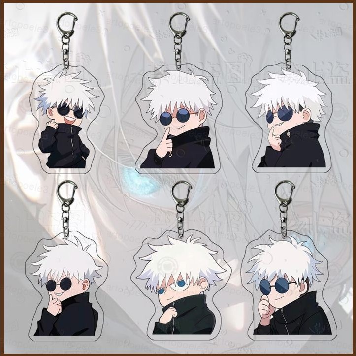 ST3 Jujutsu Kaisen Keychain Anime Keyring Acrylic Cute Cartoon Itadori ...