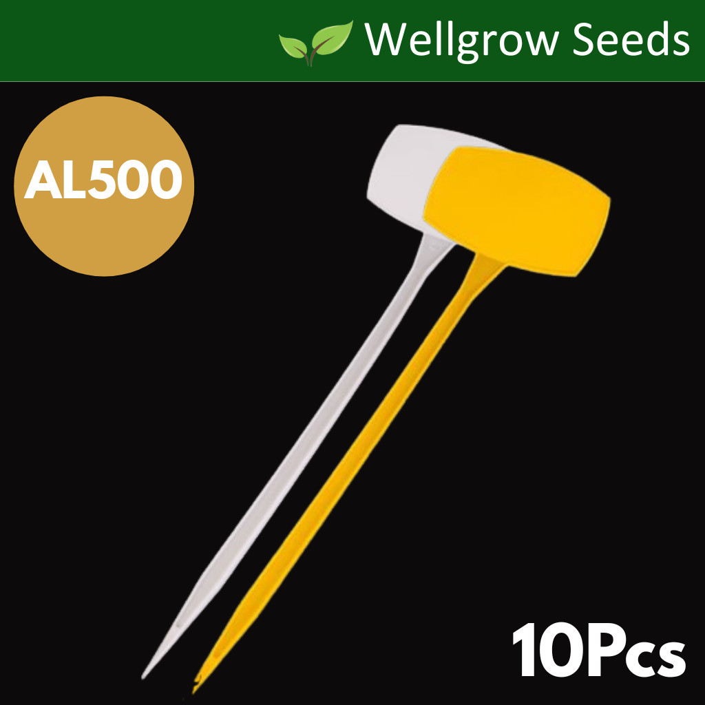 Plant Label/Plant Tag: AL500 (10 pcs) Angled Ground Label 大号 黄色 斜面 插地牌 ...