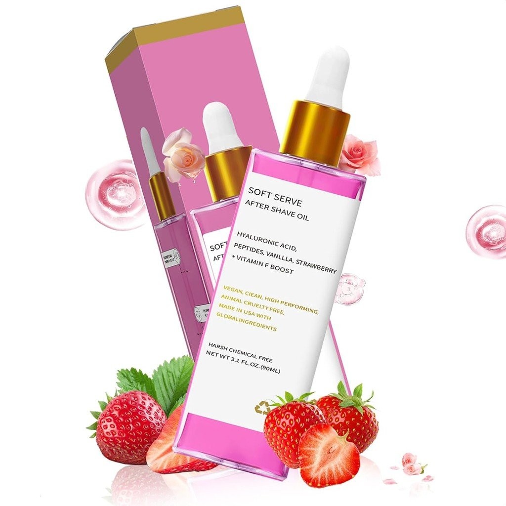 Strawberry Vanilla After Shave Oil for Smooth Skin,Soft Serve After ...