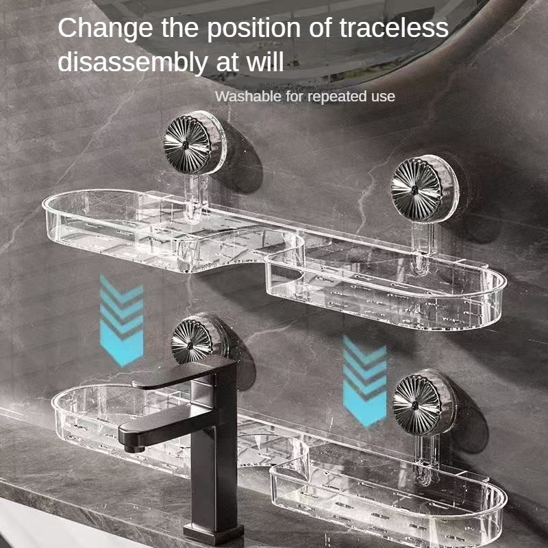 Suction Cup Faucet Shelf Waterproof Moisture-Proof Traceless ...