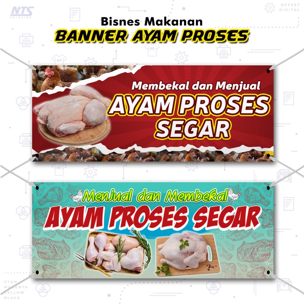 READY DESIGN BANNER AYAM PROSES SEGAR - GERAI / KEDAI JUAL LAUK / PASAR ...
