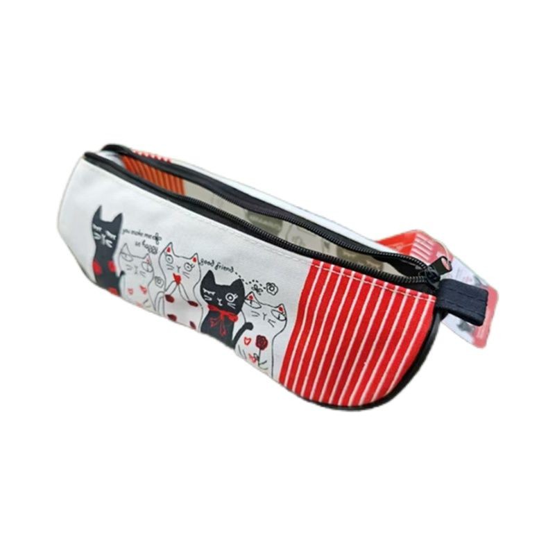 Daiso Simple Pencil Case Stationery Bag Waterproof Canvas Pencil Case ...