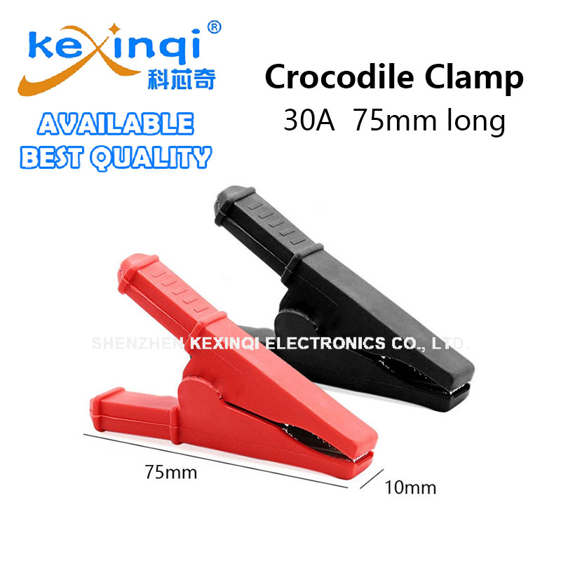 (1pcs) 30A Copper Alligator Clips Terminal Electrical Battery Crocodile ...