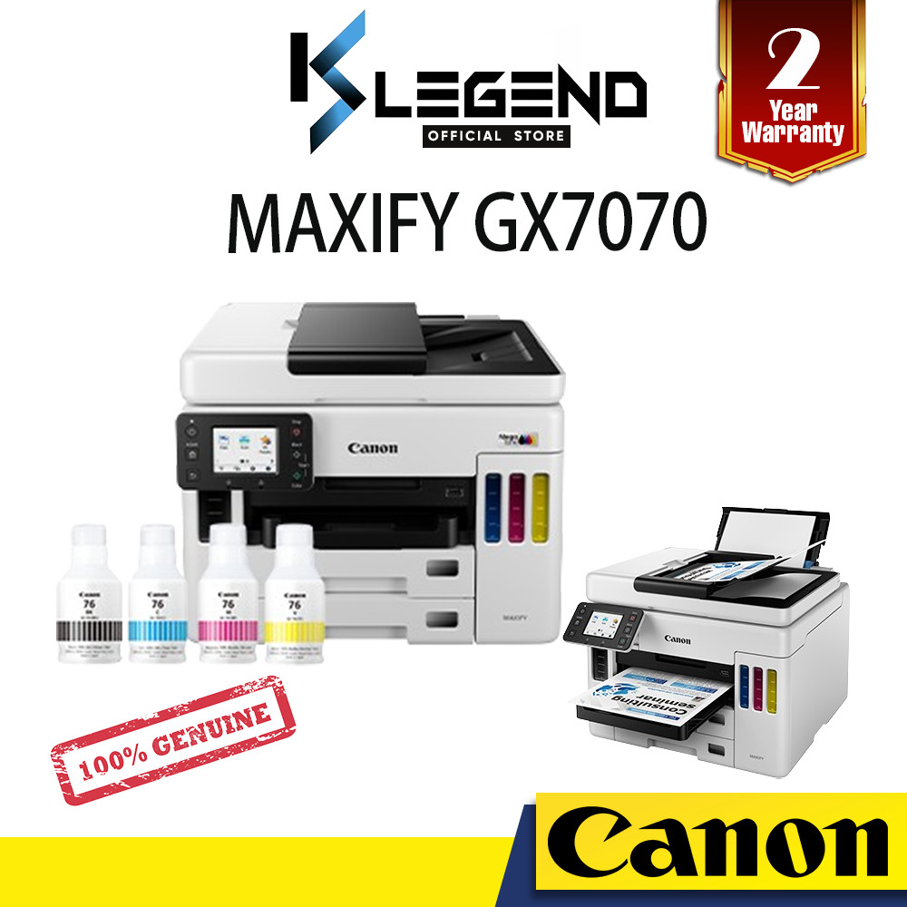 CANON MAXIFY GX7070 Easy Wireless 4-in-1 MegaTank Business Printer for High Volume Document ...