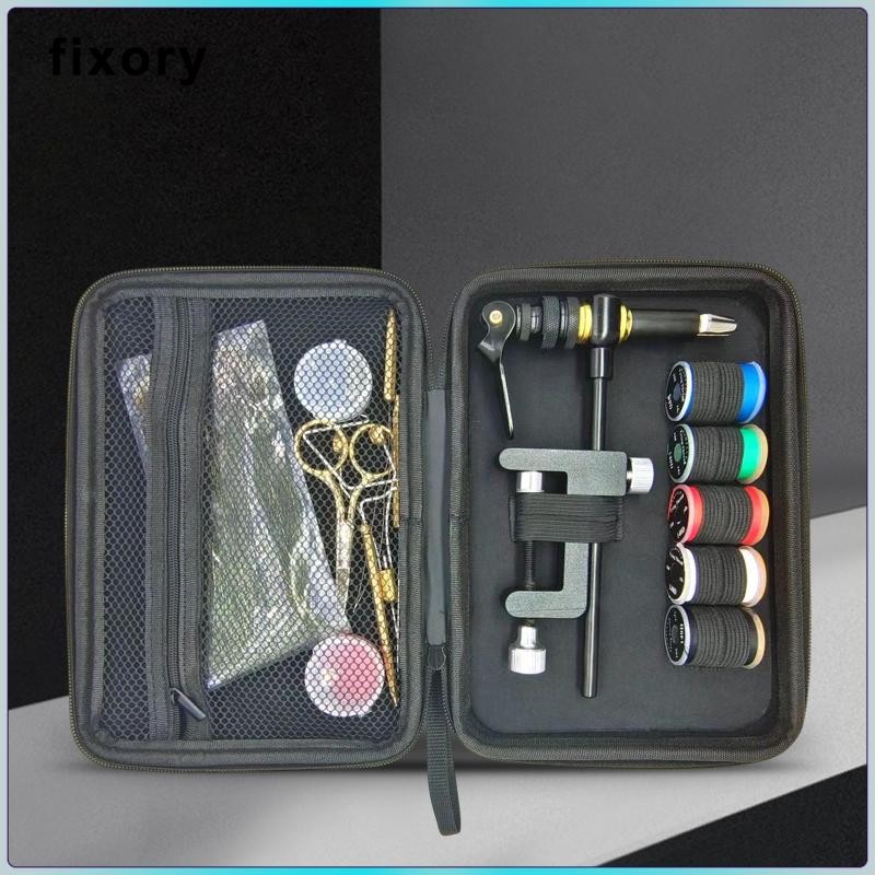 fixory Portable Fly Tying Vise with Base Rotary Clamp Fish Tool Set ...