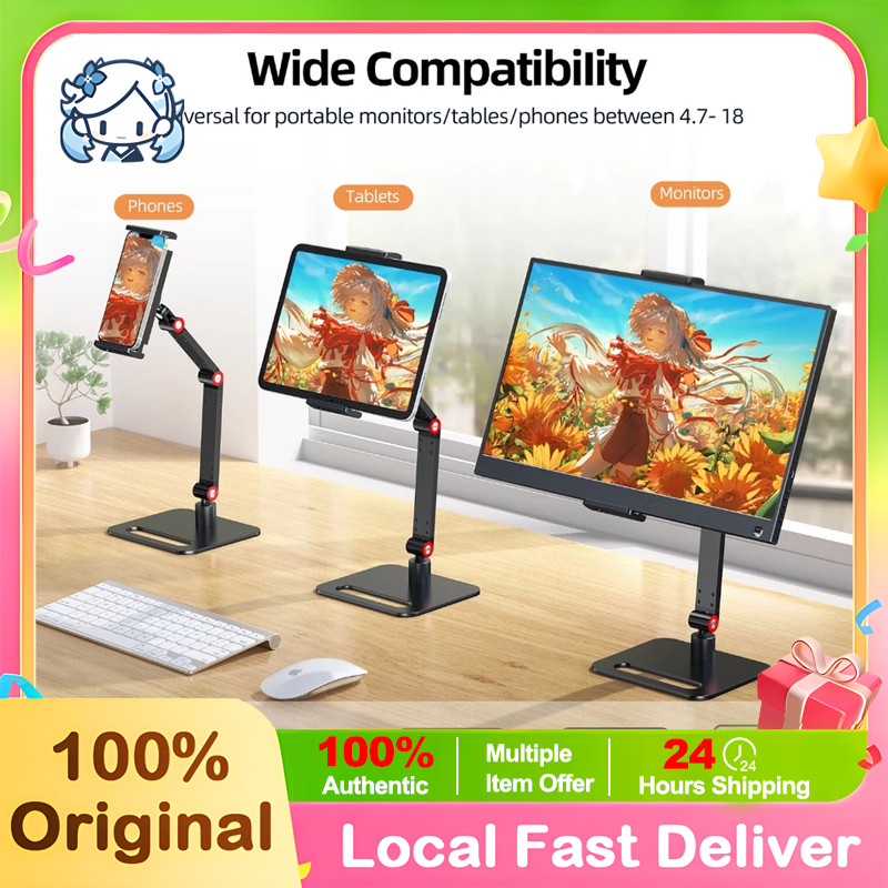 Portable Monitor Stand Adjustable 360 Swivel Bracket Tablet Holder ...