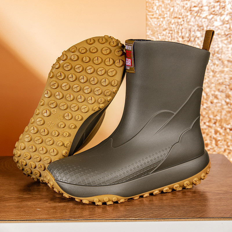 Cherry cc Men's Fashion Rain Boots Anti-slip Waterproof Shoes * -- * | Shopee Malaysia