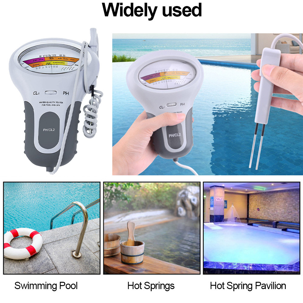 Water Chlorine Tester Professional PH Chlorine Cl2 Level Meter Tester ...