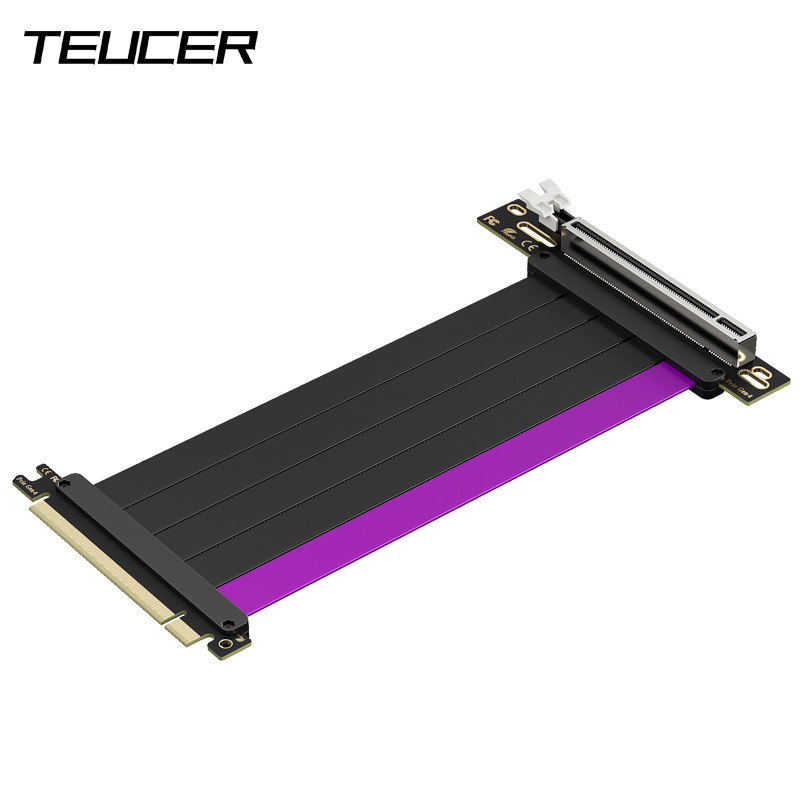 TEUCER PCI-E 4.0 X16 Riser Cable Video Card Extension Shielded Flexible ...
