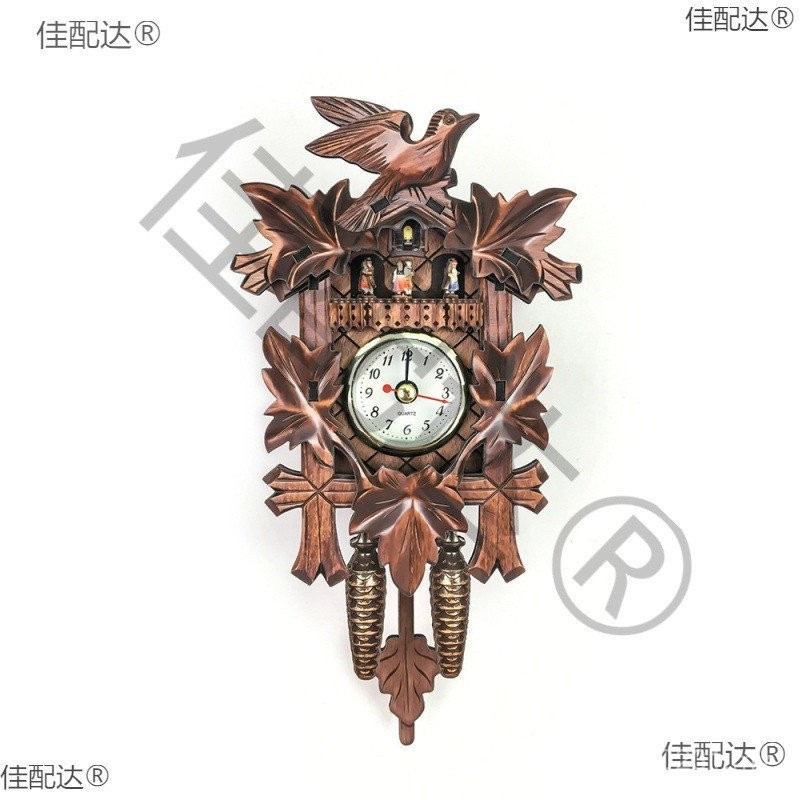 Wall Clock Tower Retro Ready Stock Clock Cuckoo Bird Nordic Wooden ...