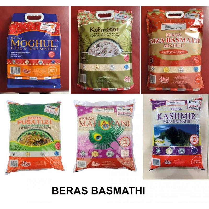 FAIZA Beras Premium 500gram ,Basmathi & Taj Mahal Rice (Repack ...