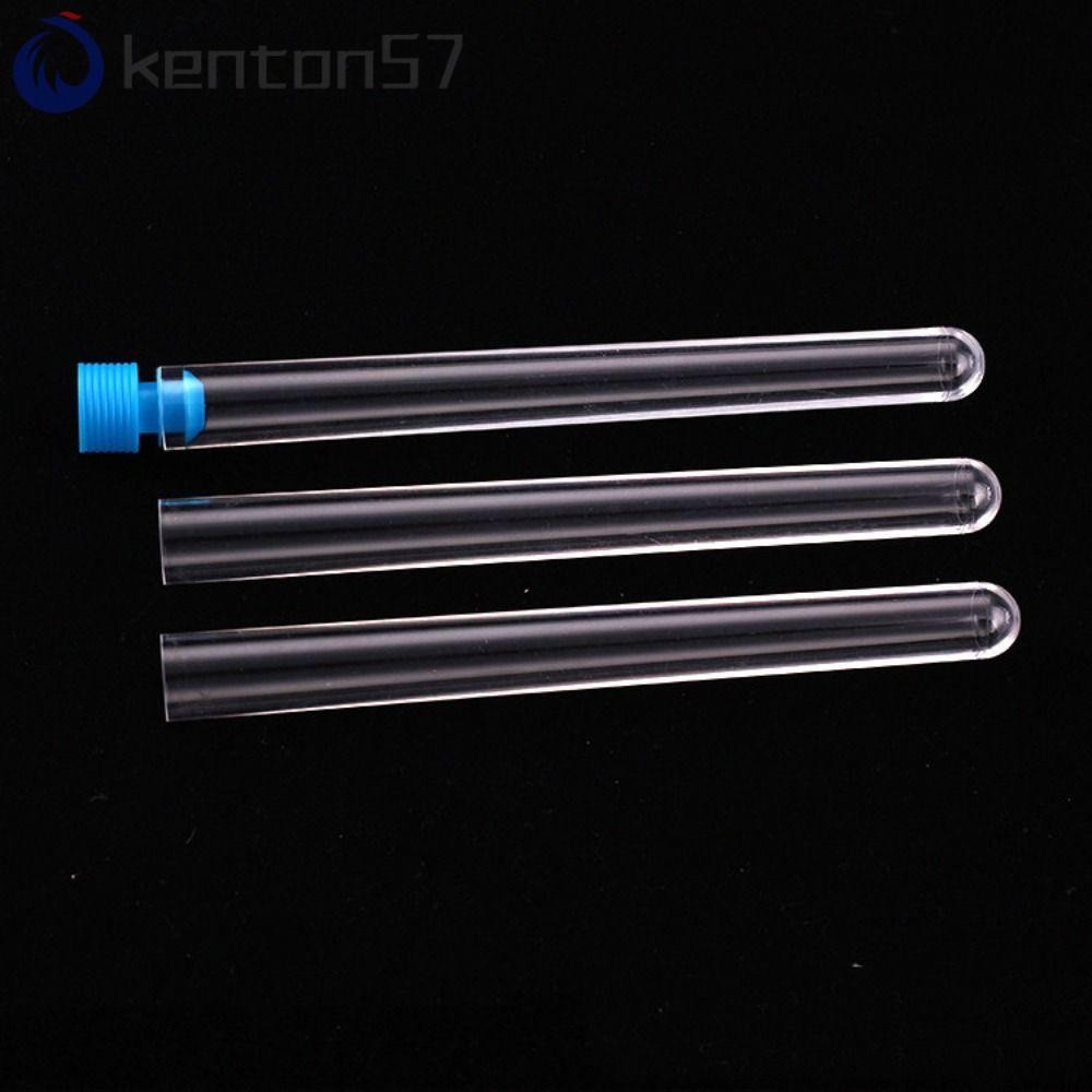 KENTON Plastic Test Tubes, With Screw Cap Transparent Laboratory Test ...