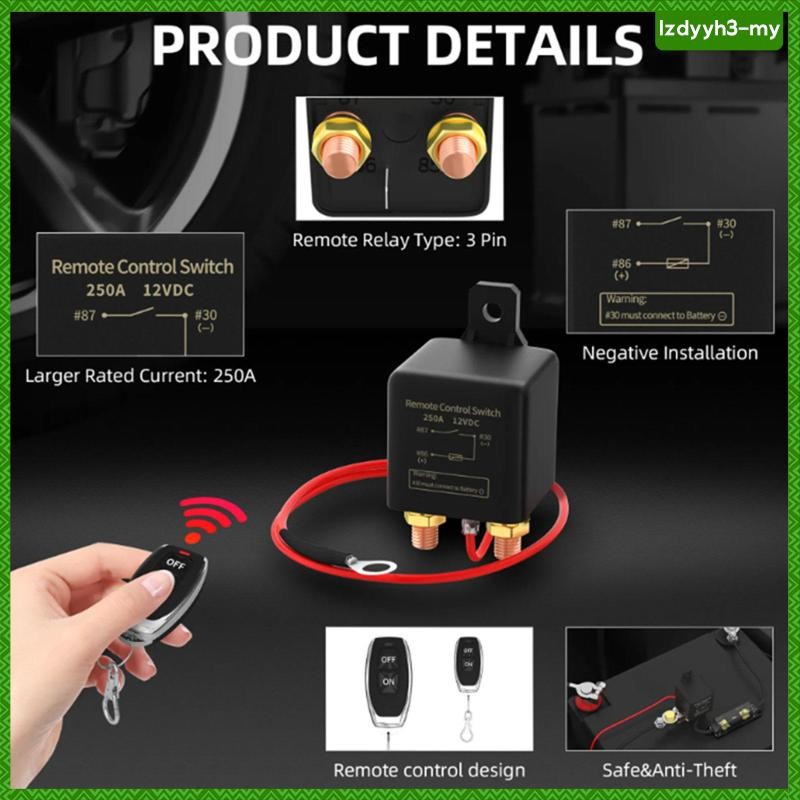 [LzdyyhedMY] Remote Control Battery Cutoff Switch Set Replacement ...