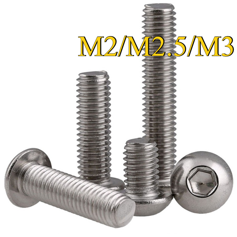 Hex Socket Button Head Screw/Stainless Steel 304 Mushroom Head Screw Button Cap/Button Allen ...