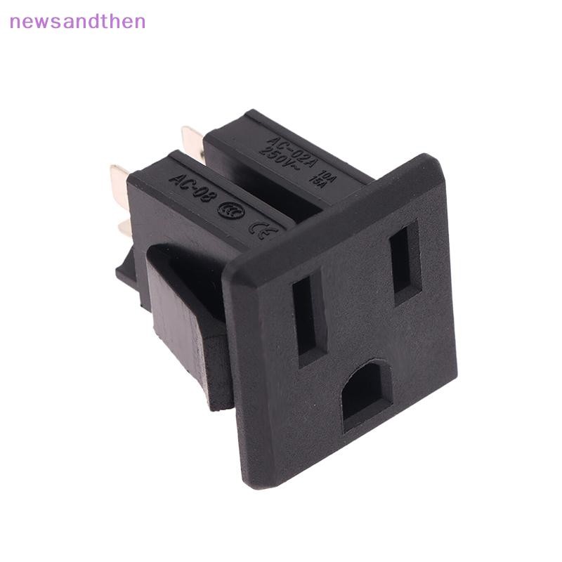 newsandthen 5pcs Black 15A 125V Copper American Japan Canada Mexico 3 ...