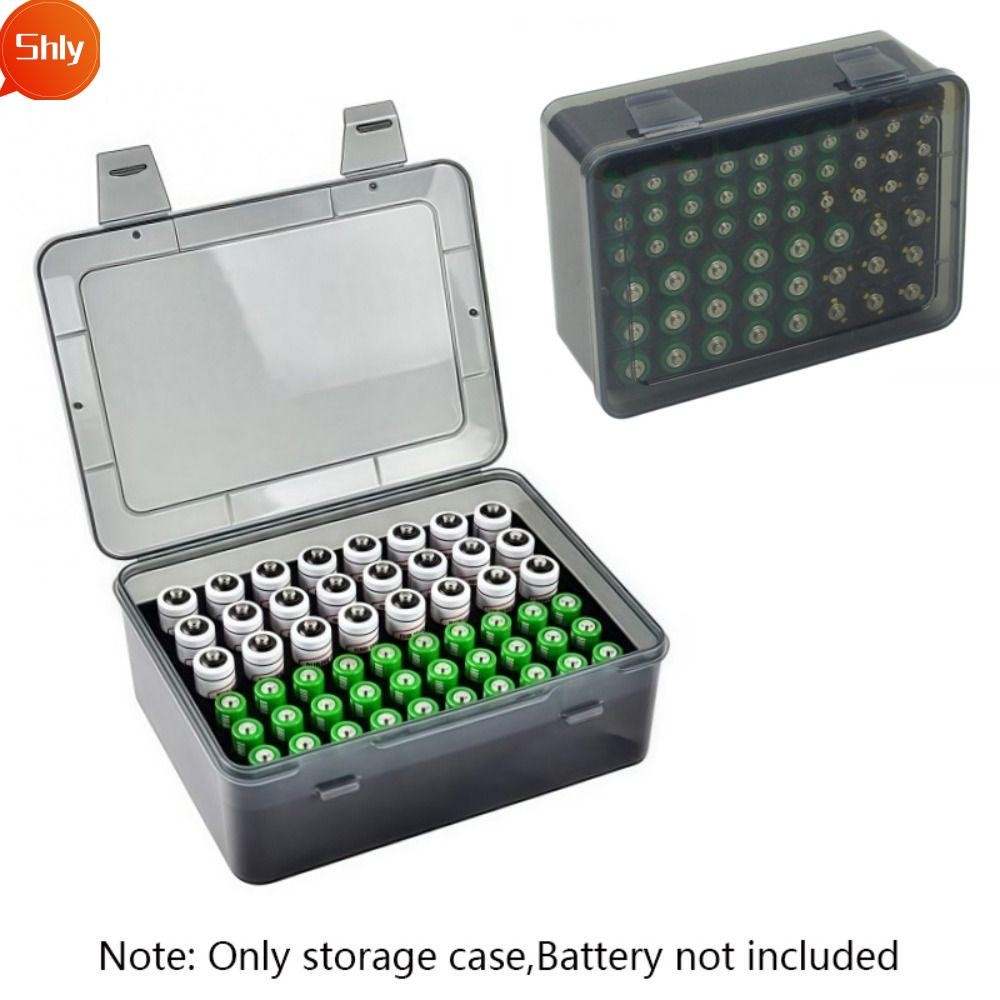 SHLY Battery Box Garage Container, Portable Holds 54 AA AAA Batteries ...