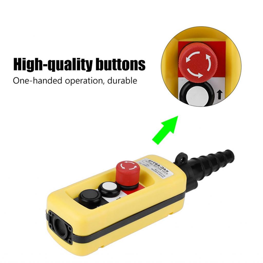 Yohooo Crane Hoist Control XAC Chain Push Button Switch Lifting Pendant Controller with ...