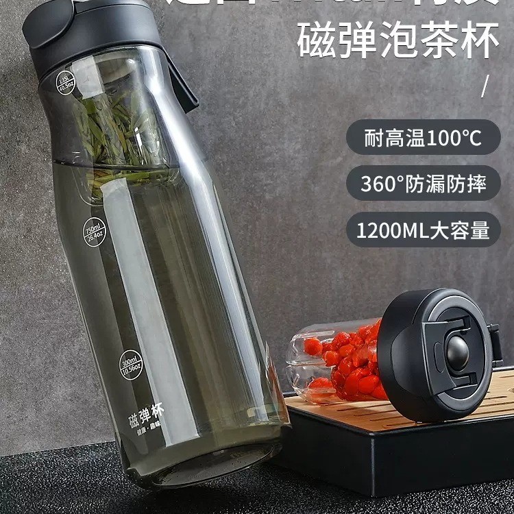 Nuobaifen Three Generations Magic Ball Magnetic Bomb Tea Cup tritan Plastic Large Capacity ...