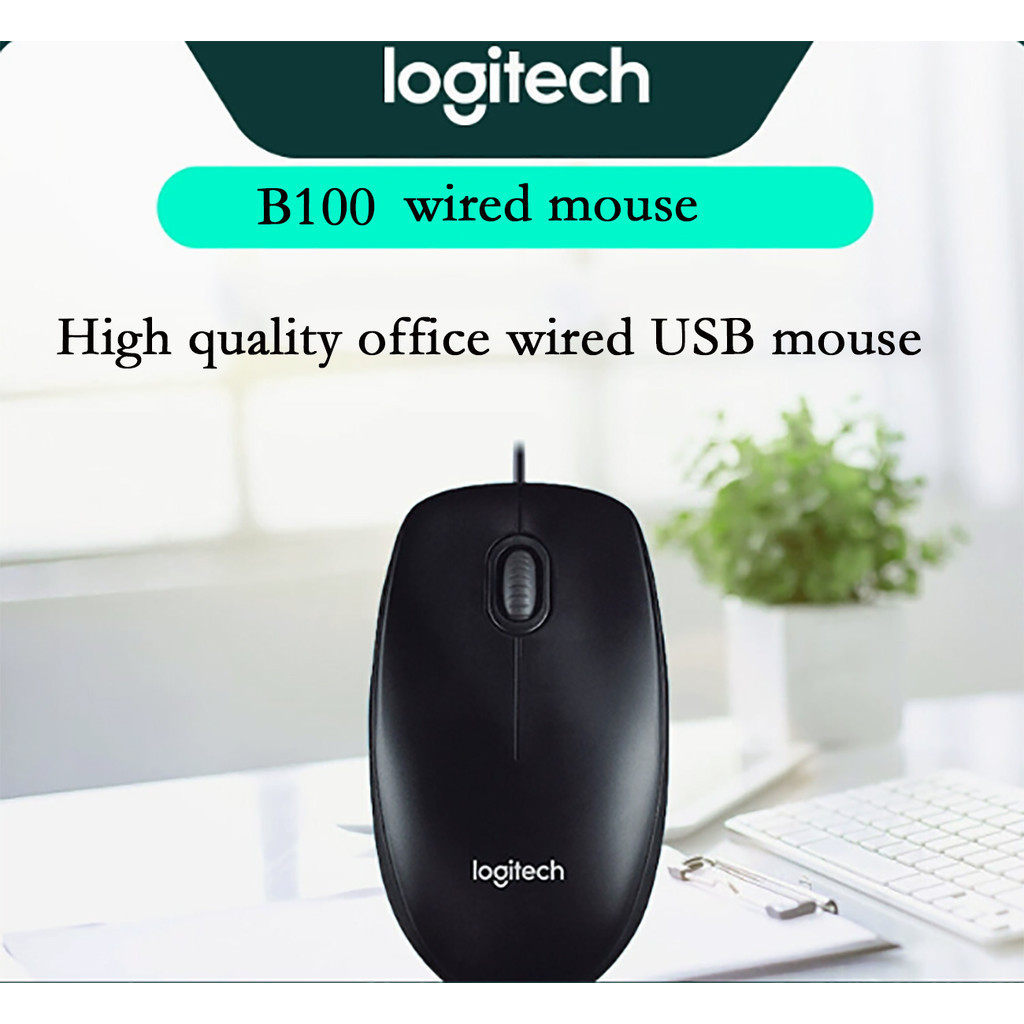 Logi B100 Wired Mouse with USB Connectivity, Optical Tracking & 800 DPI ...