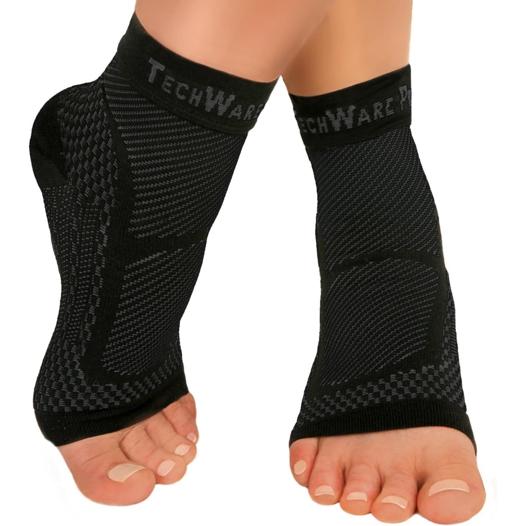 TechWare Pro Ankle Brace Compression Sleeve - Plantar Fasciitis Sock ...
