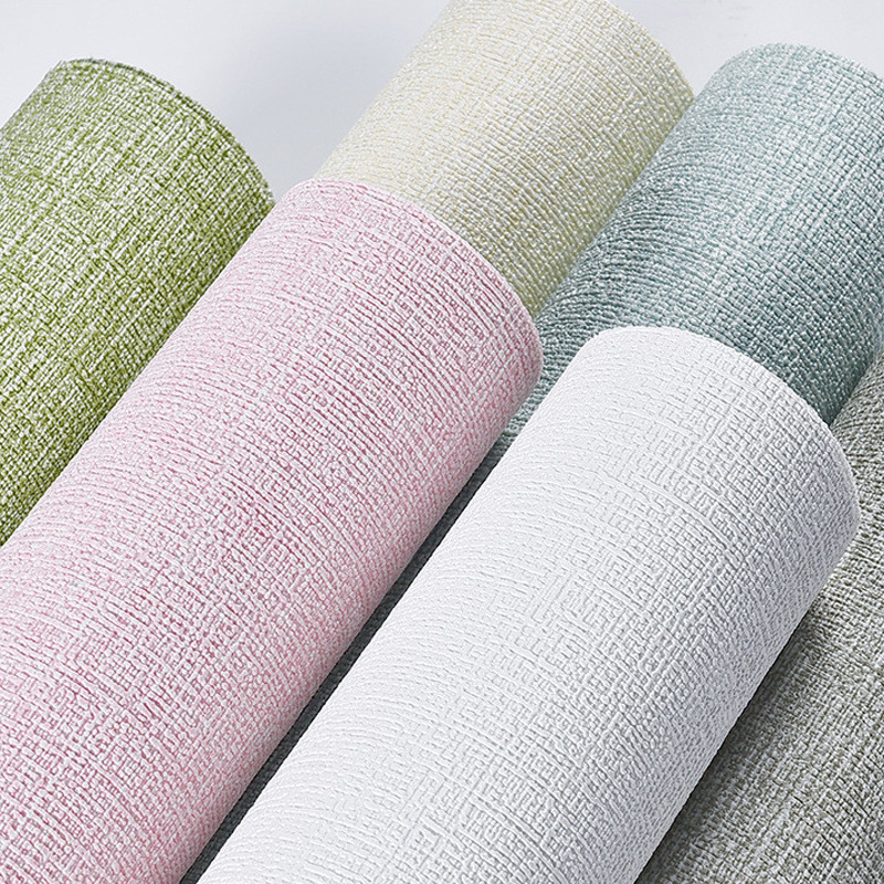 2.8m/5m Roll Linen Wall paper dinding wallpaper dapur Bilik Self ...