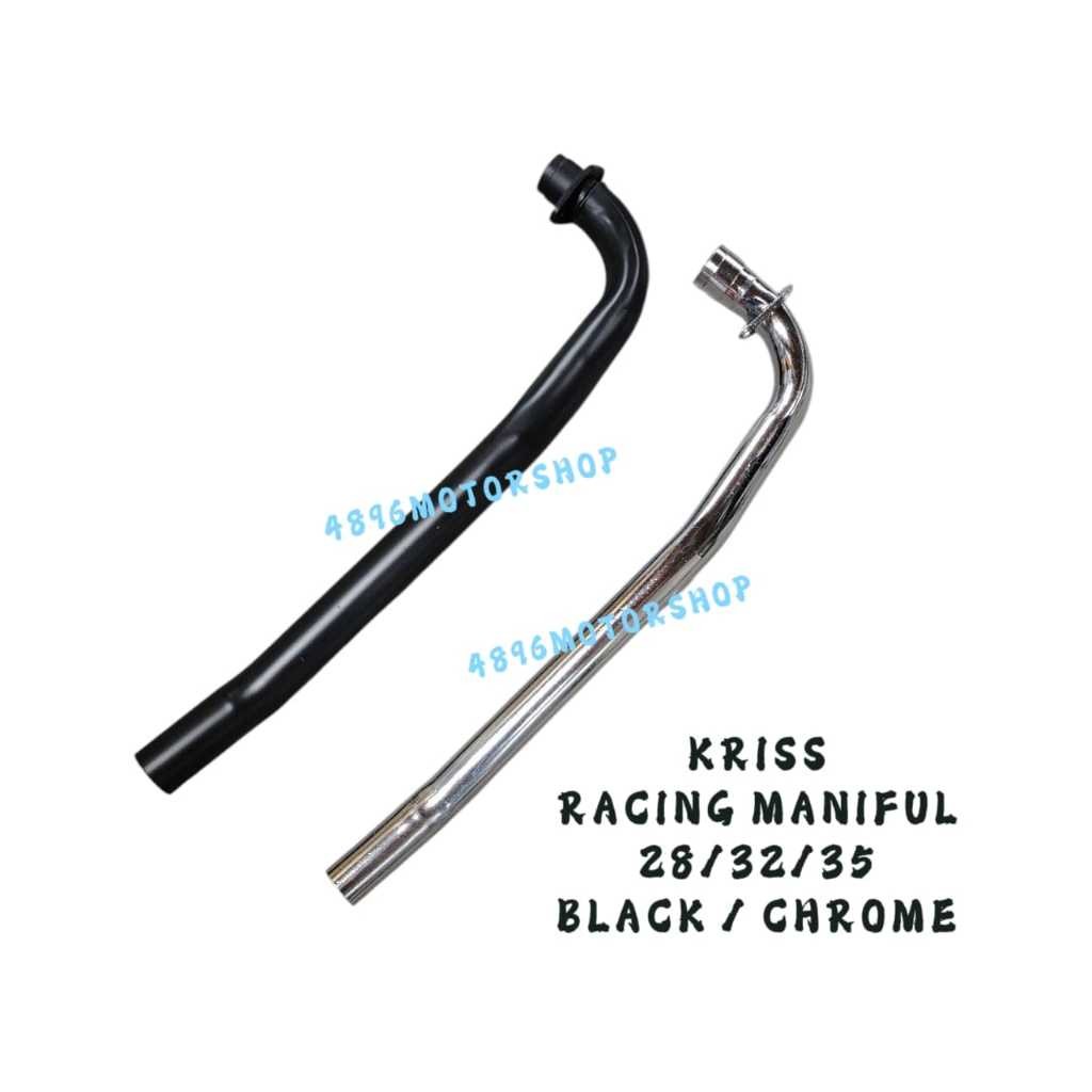 RACING MANIFUL MANIFOLD KRISS110 KRISS 110 FRONT NECK EXHAUST EKZOS PIPE PAIP BESI STEEL BELANG ...