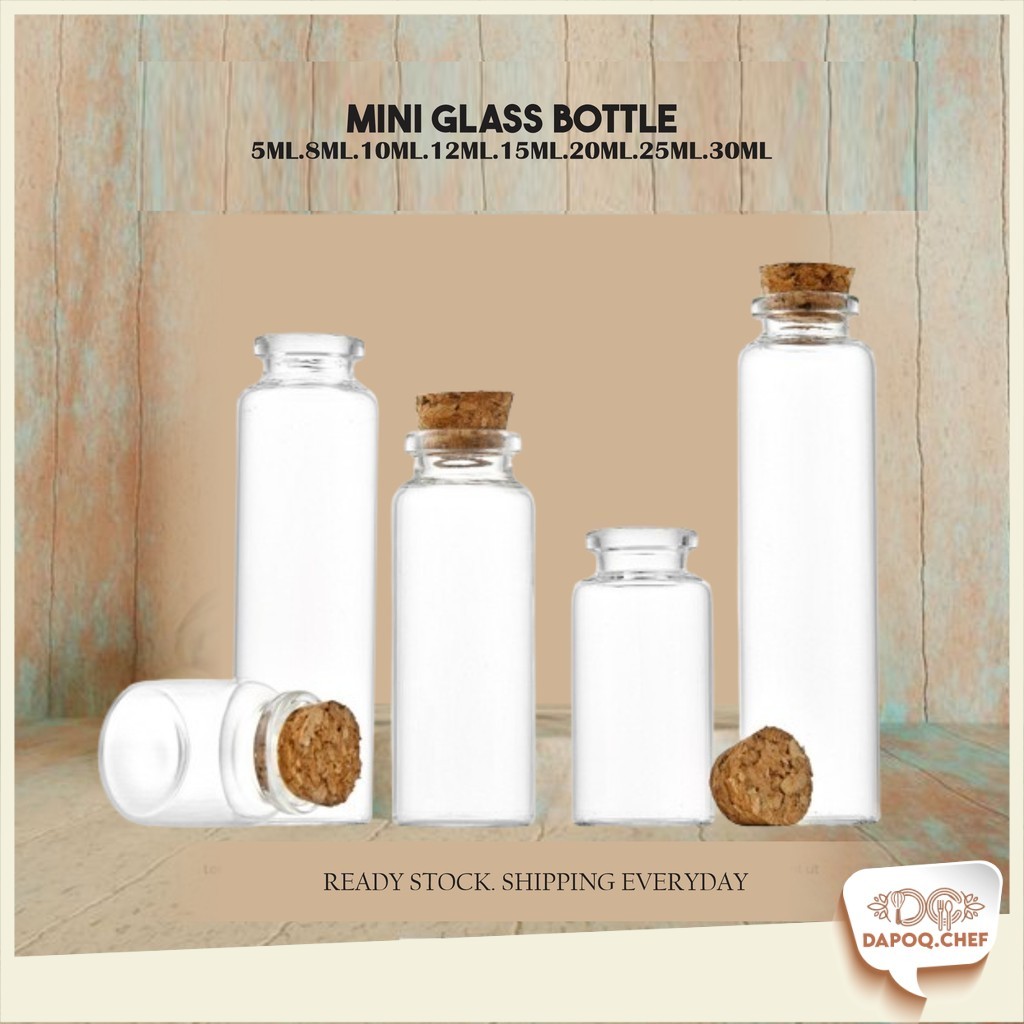 DC DIY Wishing Glass with Wood Cover Cork Lid Cute Durable Empty Test ...