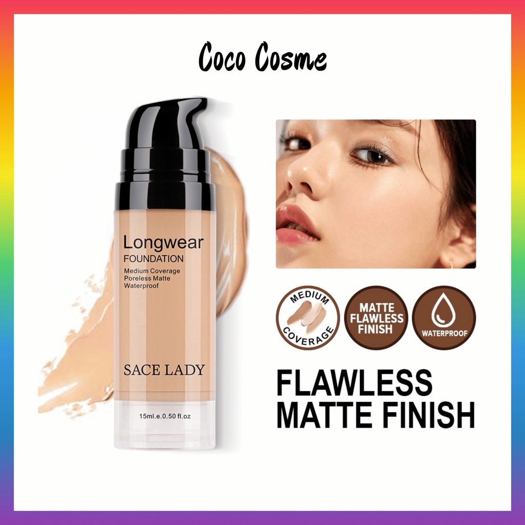 SACE LADY SL222 Foundation Full Coverage Makeup Glowing Waterproof Long ...