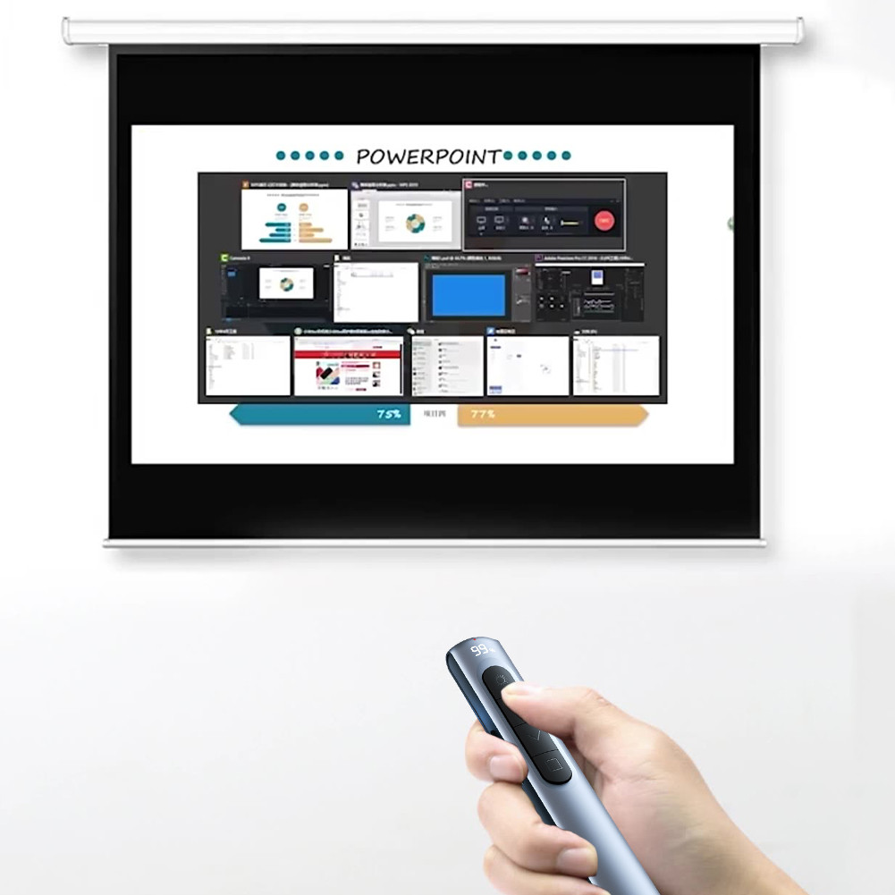 Laser Flip Pen Wireless PPT Remote Control 2.4GHz Type-C Charging for ...