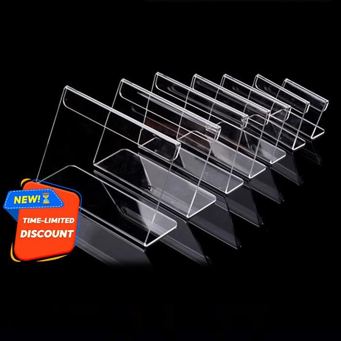Acrylic Price Display Stand 6×4cm L-Shaped Label Holder for Retail ...