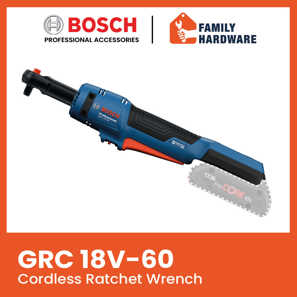 BOSCH GRC 18V-60 Brushless Cordless Ratchet Wrench High Speed Ratchet ...
