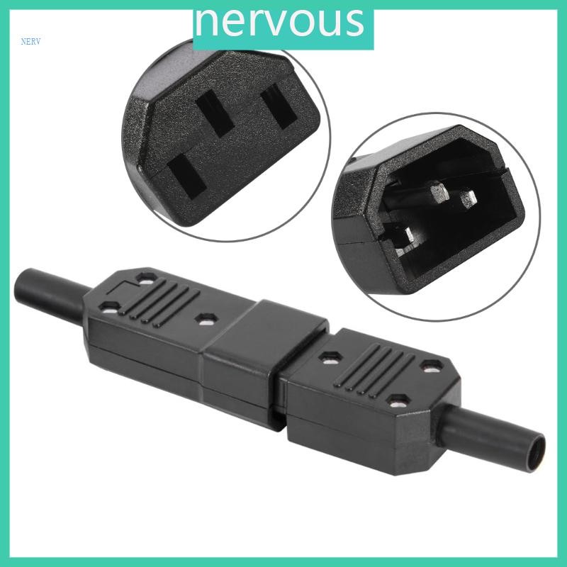 NERV 5Pcs set Convenient 3 Pin Terminals Power Plug Adapter IEC-320 C13 ...