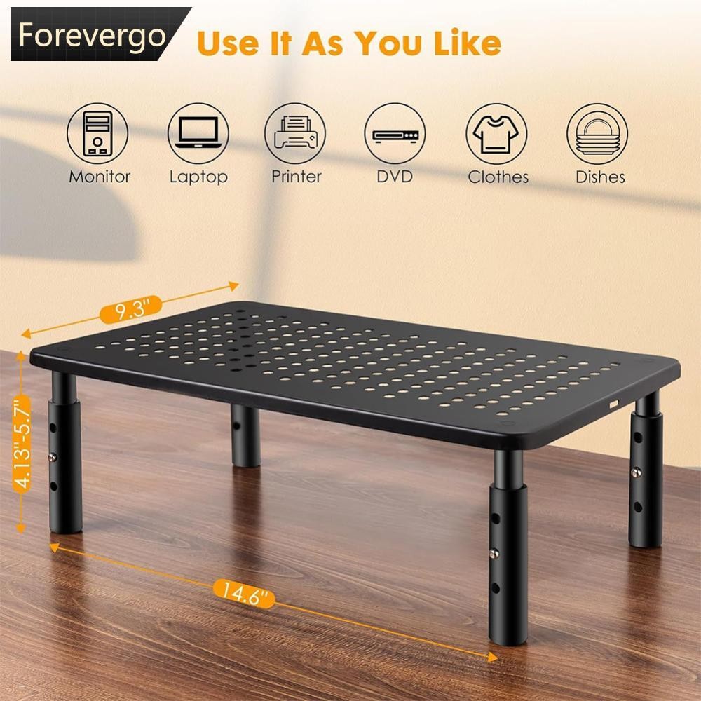 FOREVERGO Adjustable Desk Monitor Rack Holder PC Screen Stand Desktop ...