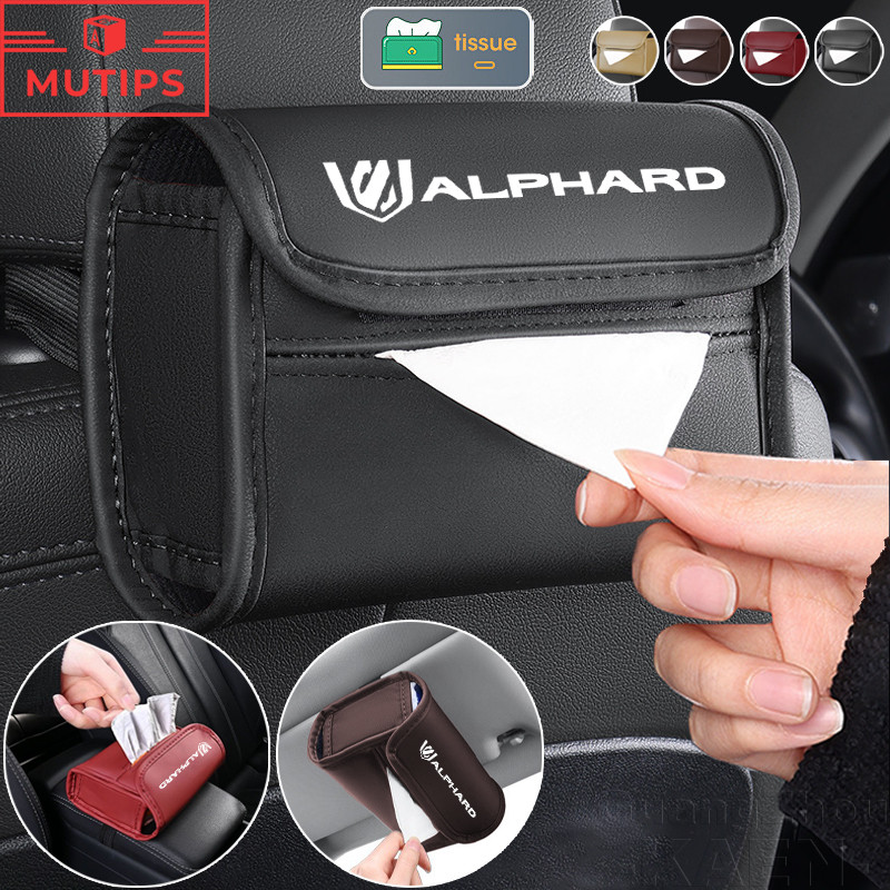 Toyota Alphard Car Tissue Box Auto Sun Viso Leather Paper Towel Holder ...