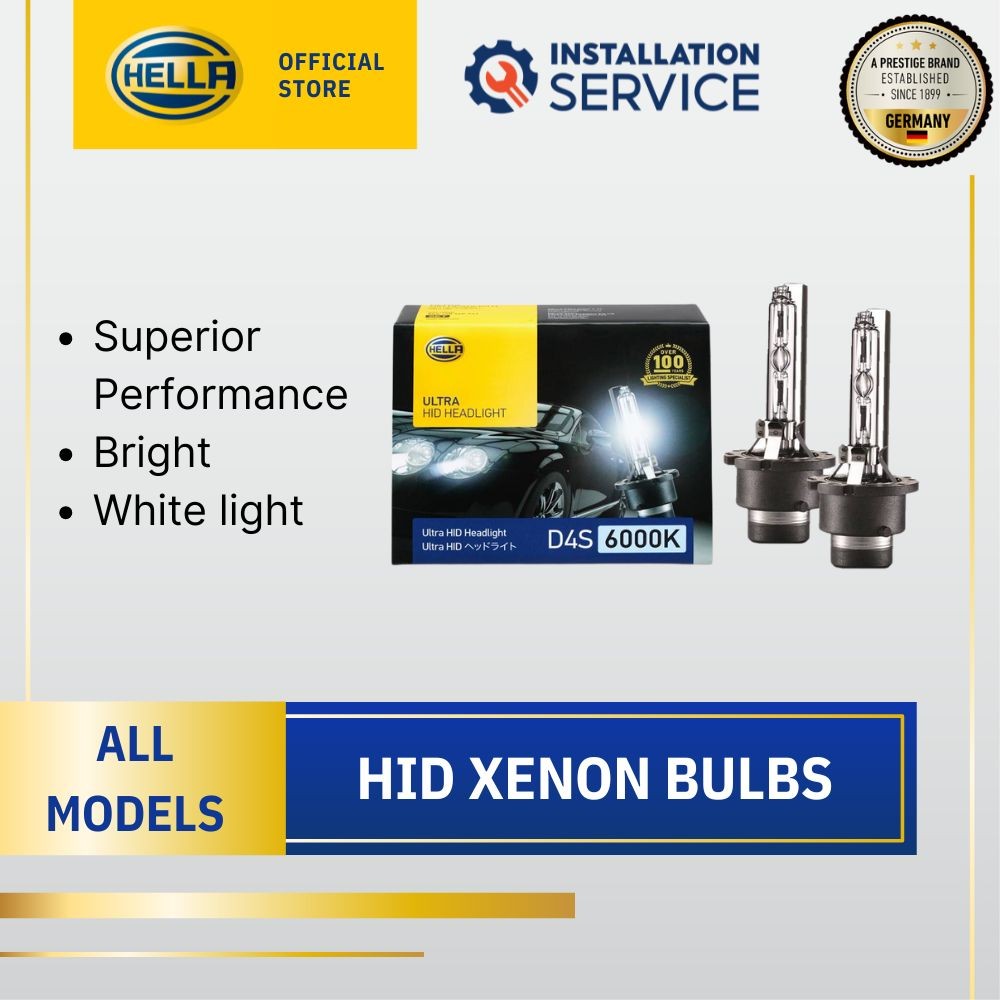 HELLA HID Xenon Headlight Bulb (all models) 4300K, 5000K, 6000K D1S D2S ...