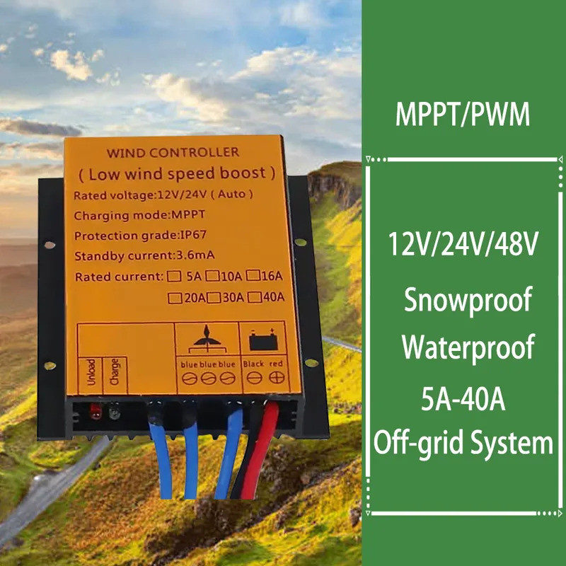Waterproof 3000W Free Energy PWM Wind Charge Controller 12v/24v AUTO ...