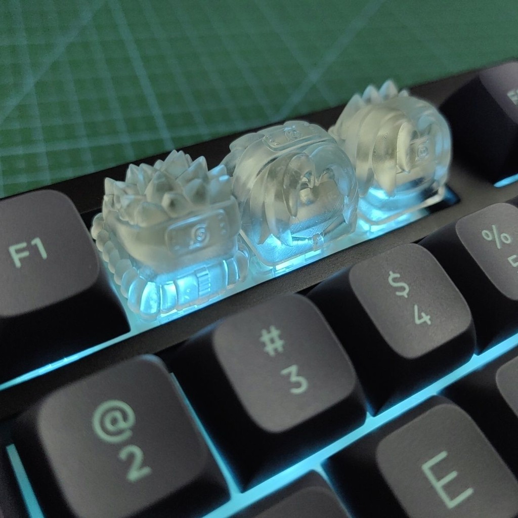 Naruto Sakura Sasuke Cross Axis Mechanical Keyboard Translucent ...