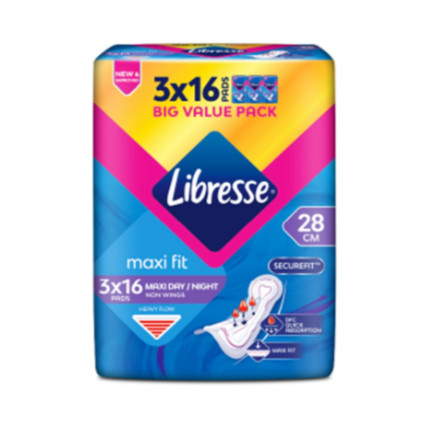 LIBRESSE MAXI 24CM/28CM/32CM WING/NON WING 3 X 12S/14S/16S , 24CM NON ...